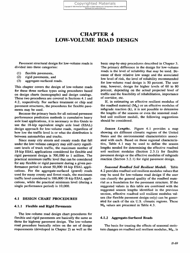 4 Low-Volume: Road Design | PDF | Road Surface | Road