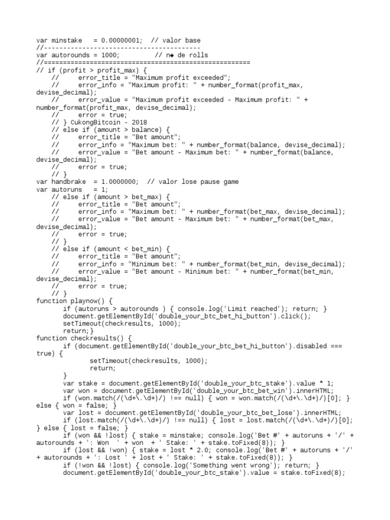 Script Autobet Freebitco - in 2019 | PDF | Gambling | Teaching Mathematics