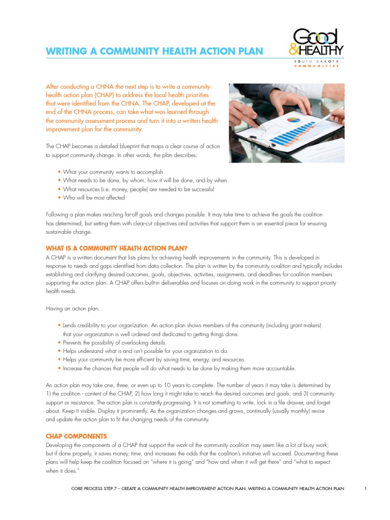 Writing A Community Health Action Plan | PDF | Goal | Evaluation