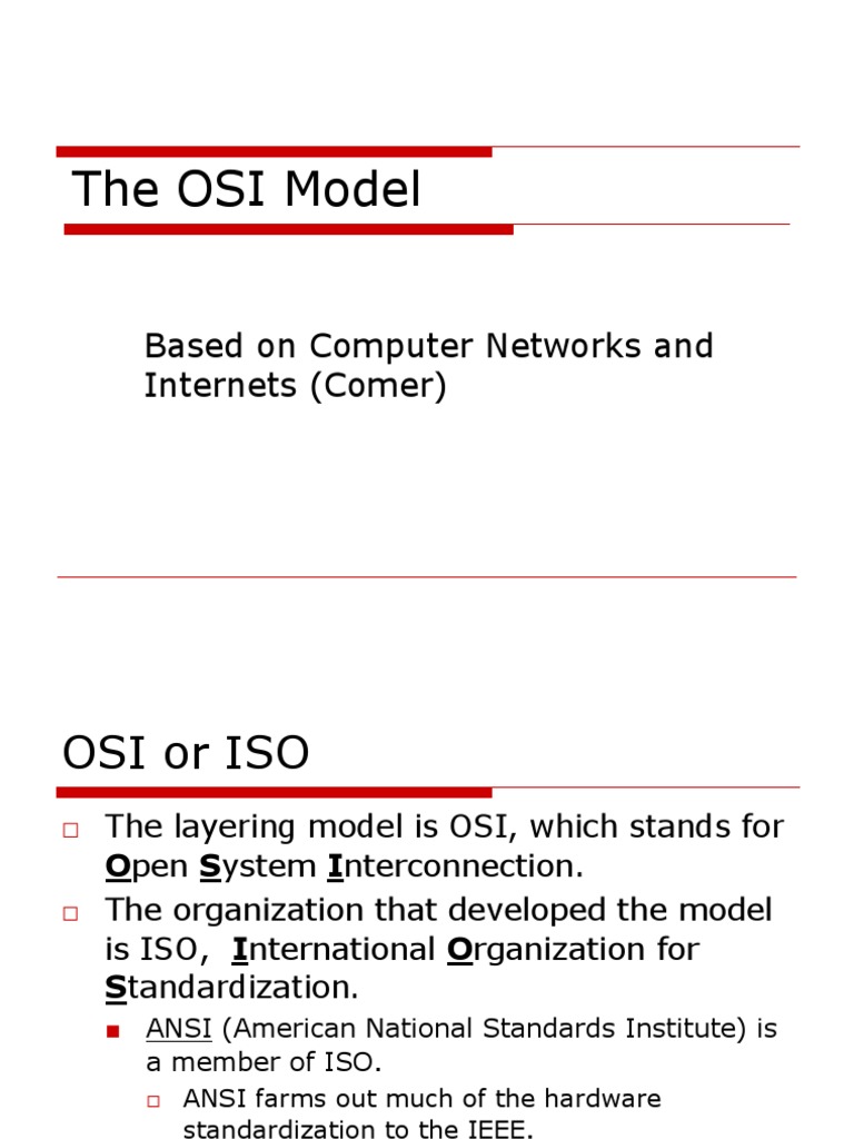The OSI Model | PDF | Internet Protocol Suite | Osi Model