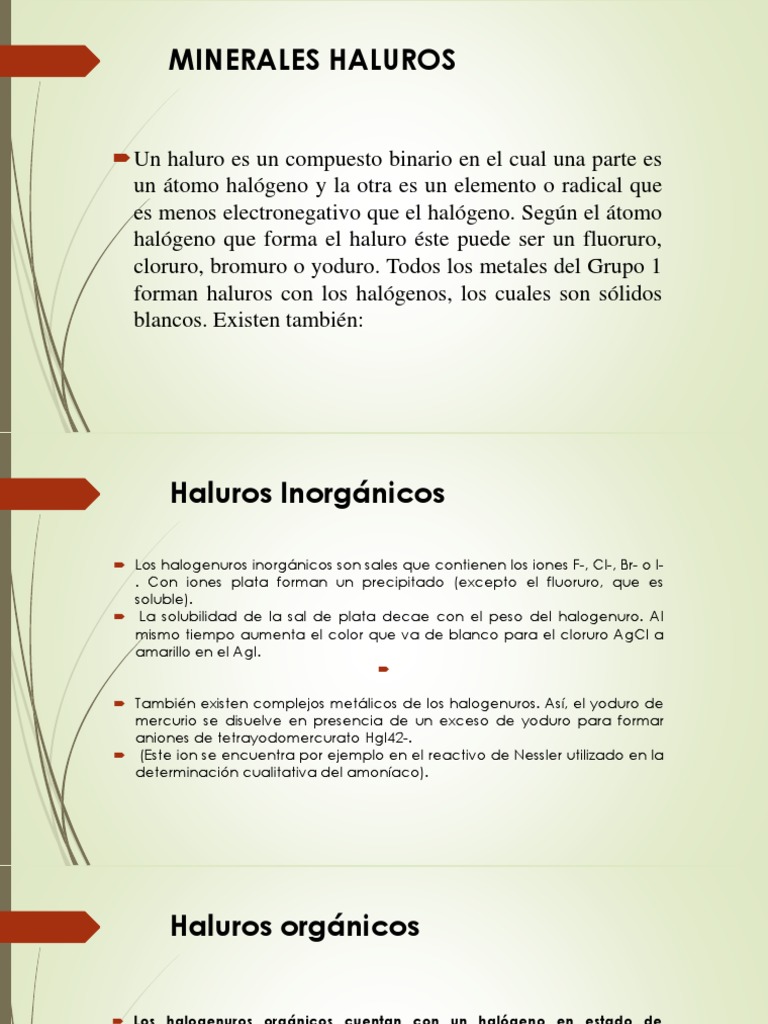 Haluros | PDF | Conjuntos de elementos químicos | Átomos