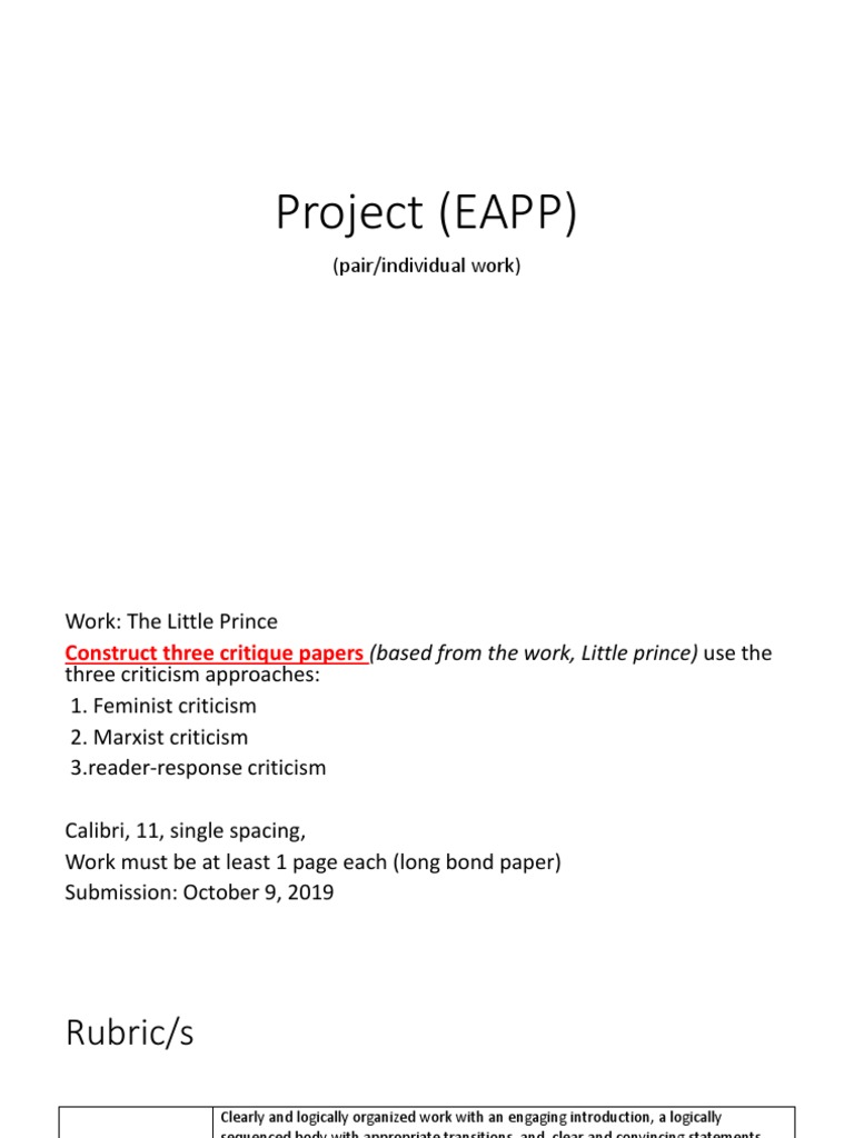 Project in Eapp | PDF