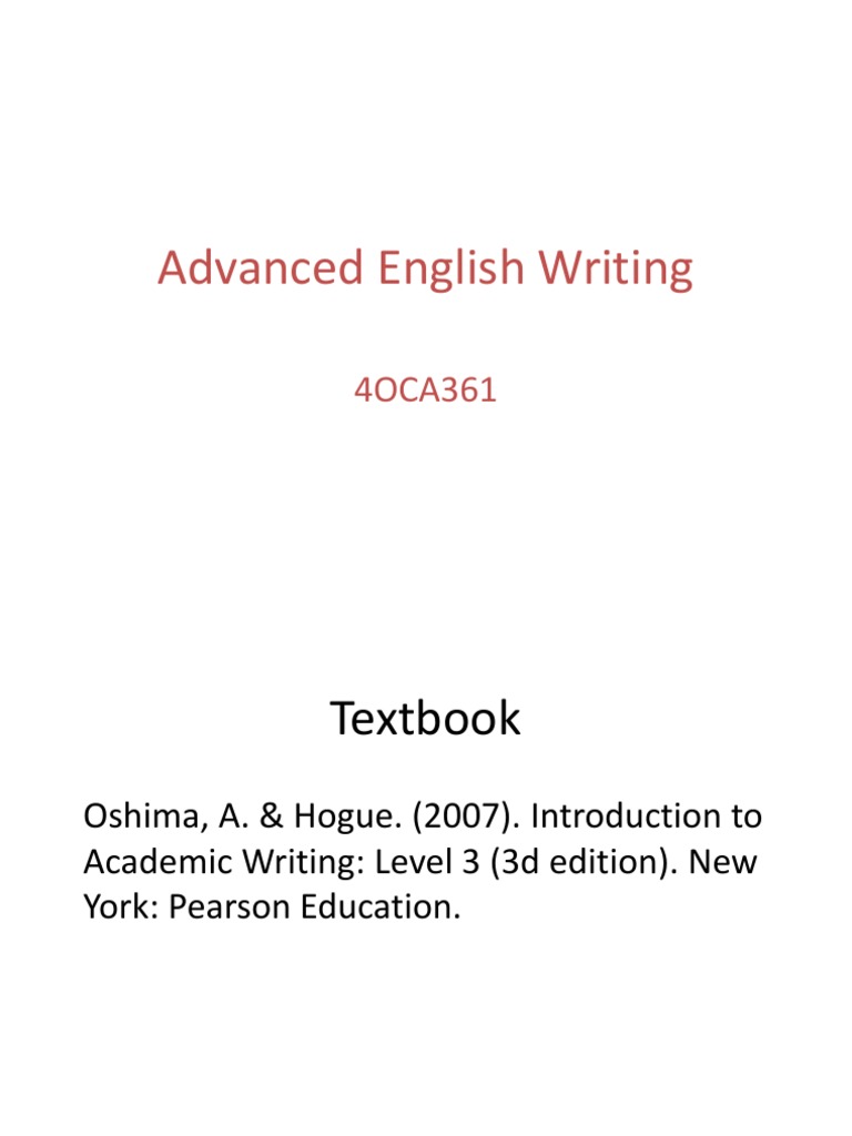 Advanced English | PDF | Paragraph | Essays