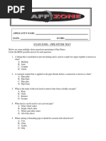 Pipefitter Exam Sample Questions | PDF | Pipe (Fluid Conveyance) | Valve