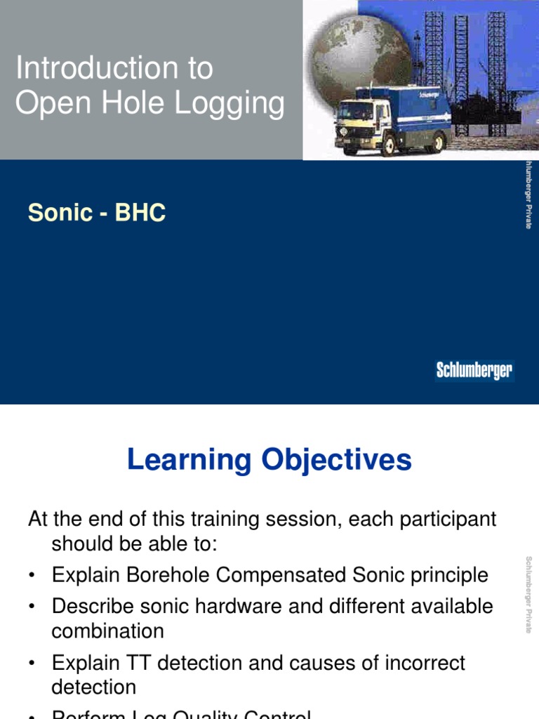 Introduction To Open Hole Logging: Sonic - BHC | PDF | Sound | Waves