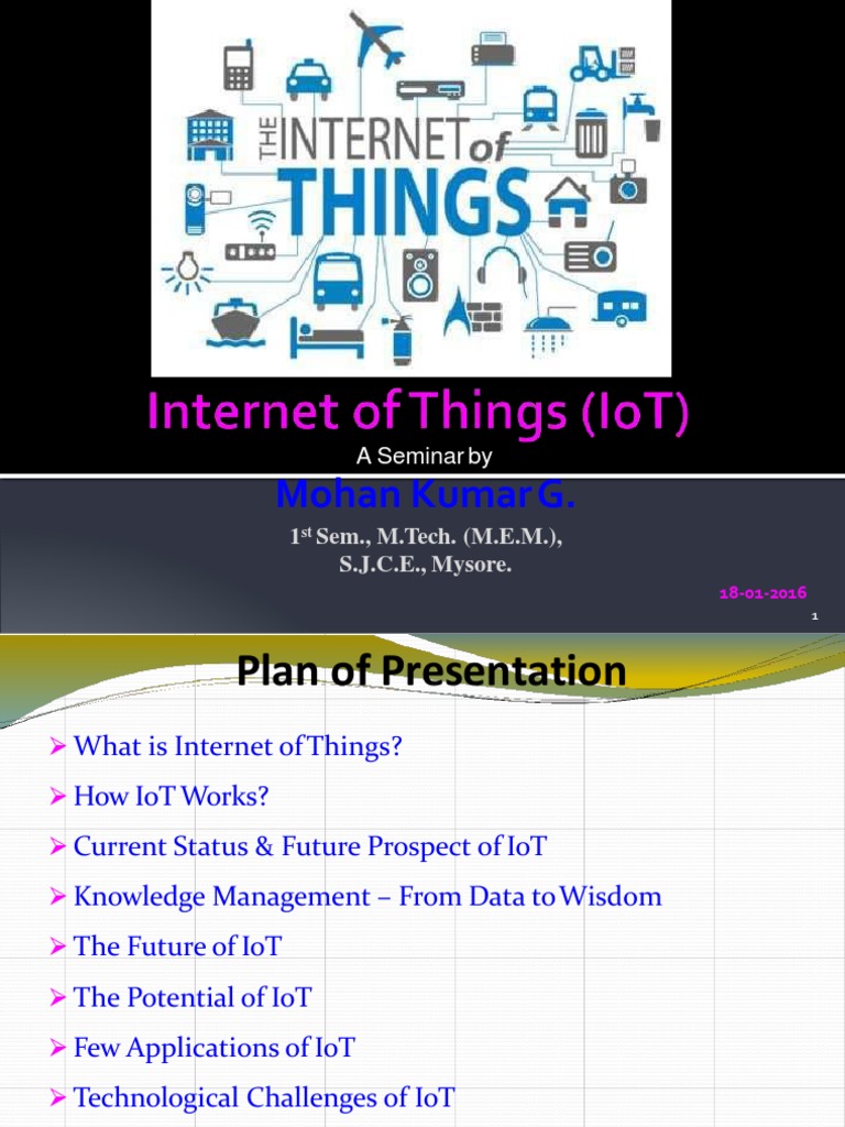 Internet of Things Iota Seminar PPT by Mohan Kumar G 160122172302 | PDF ...