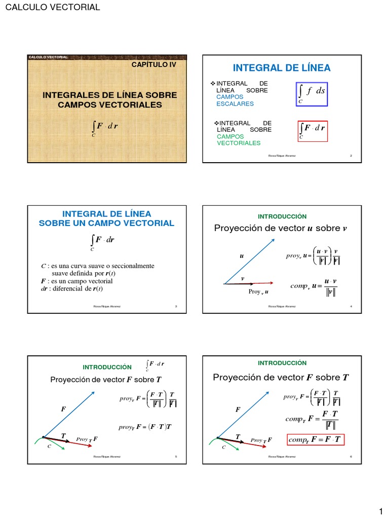 Integrales de Linea Sobre Campos Vectoriales | PDF | Integral | Vector Euclidiano