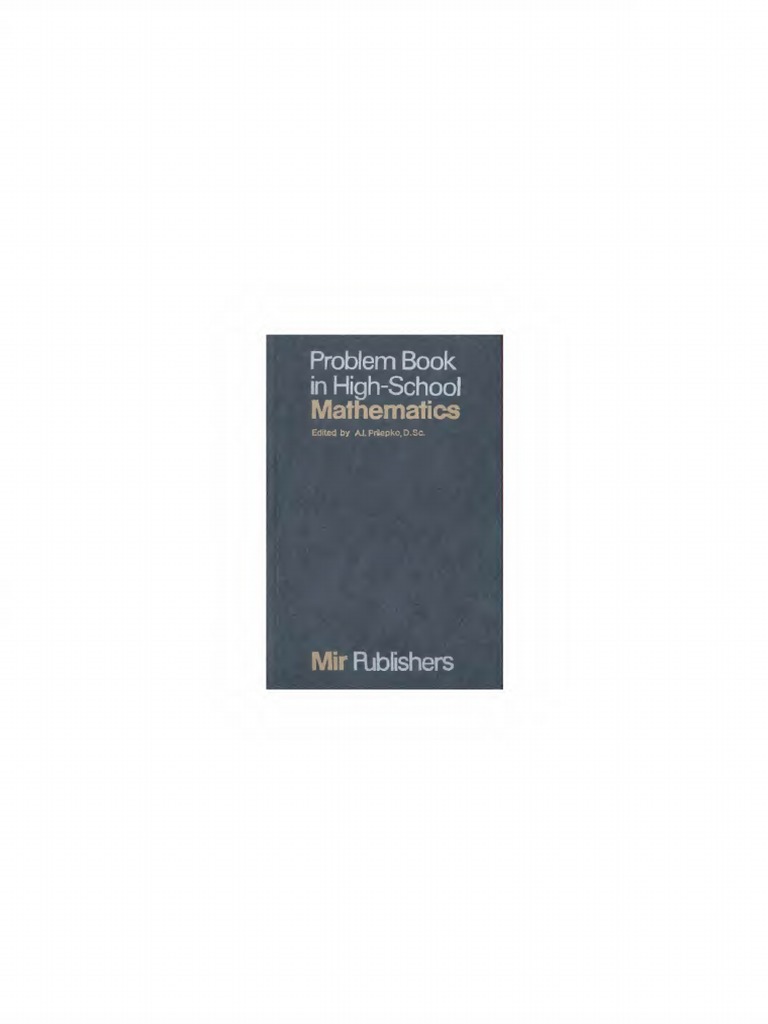 Problem Book in High School Mathematics With Solution - Text | PDF ...