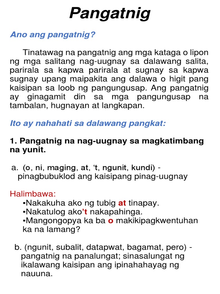 Pangatnig TARP | PDF