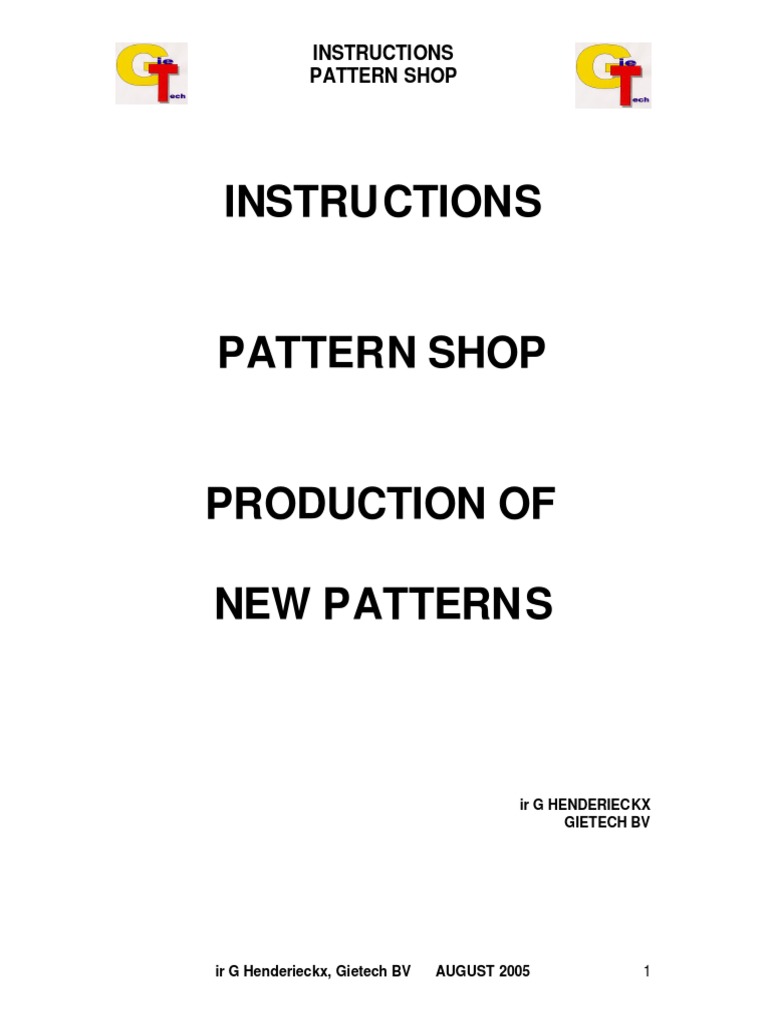 Pattern Shop Instructions | PDF | Foundry | Casting (Metalworking)