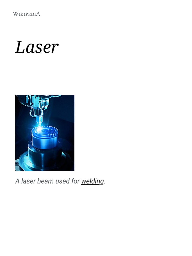 Laser - Wikipedia | PDF | Laser | Laser Diode