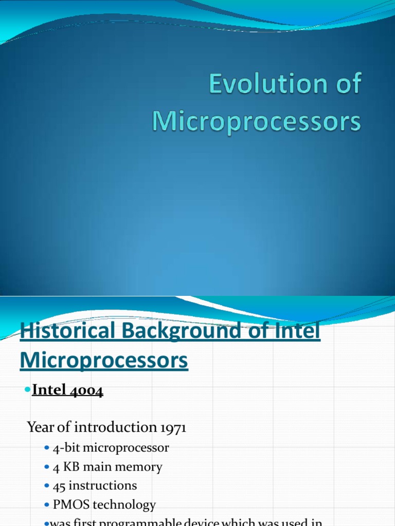 Historical Evolution of Intel Microprocessors | PDF | Central Processing Unit | Cpu Cache