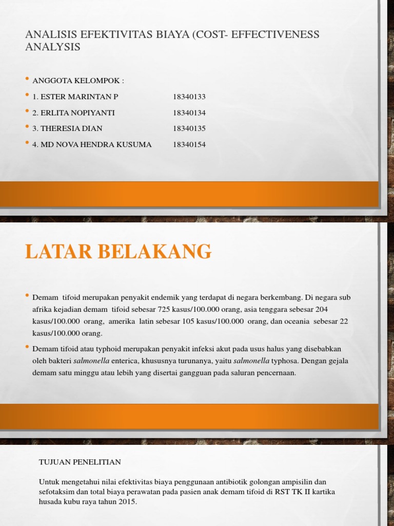 Analisis Efektivitas Biaya (Cost - Effectiveness Analysis | PDF