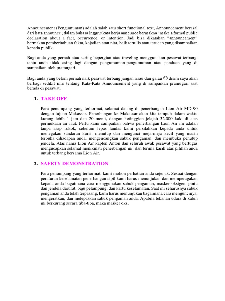 Announcement Pdf