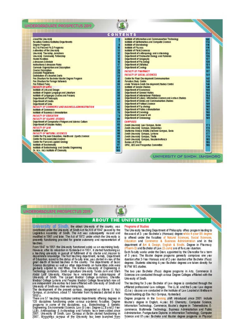 Prospectus 2019 Complete Colour Pdf Pdf Bachelor S Degree Academia
