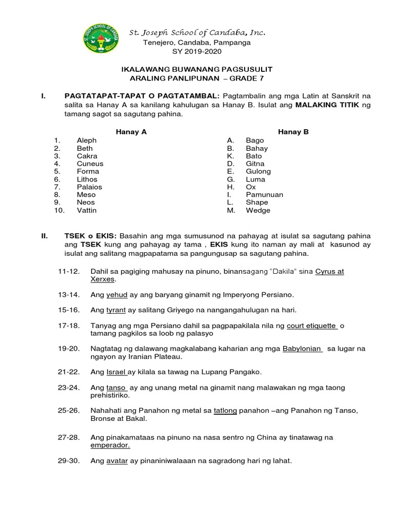 Grade 7 Araling Panlipunan m2 | PDF