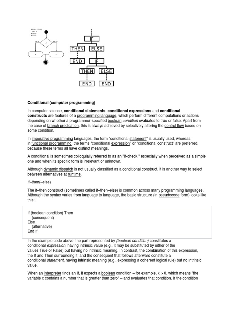 Conditional Computer Programming Pdf Theoretical Computer Science Notation