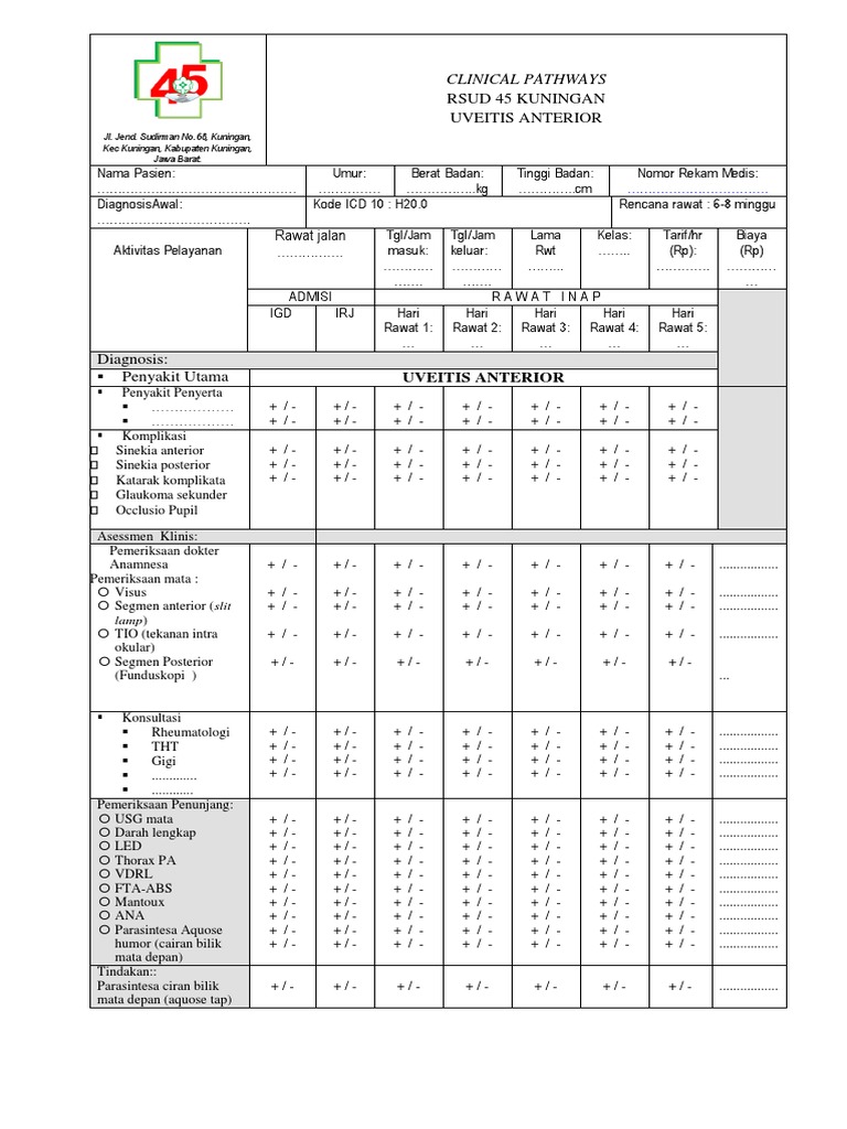 Clinical Pathway Uveitis | PDF