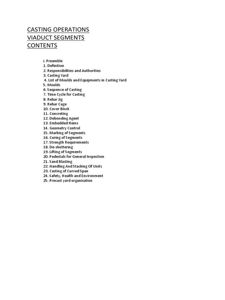 Casting Operations Viaduct Segments | Download Free PDF | Prestressed ...