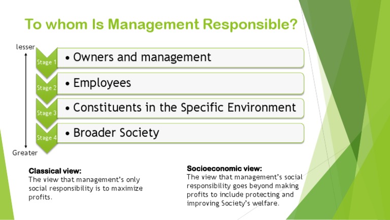 Management's Responsibility Overview | PDF | Career & Growth | Business