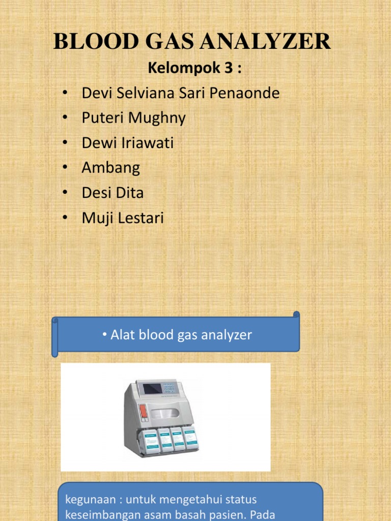 Blood Gas Analyzer | PDF | Memasak, Makanan, & Anggur | Sains & Matematika