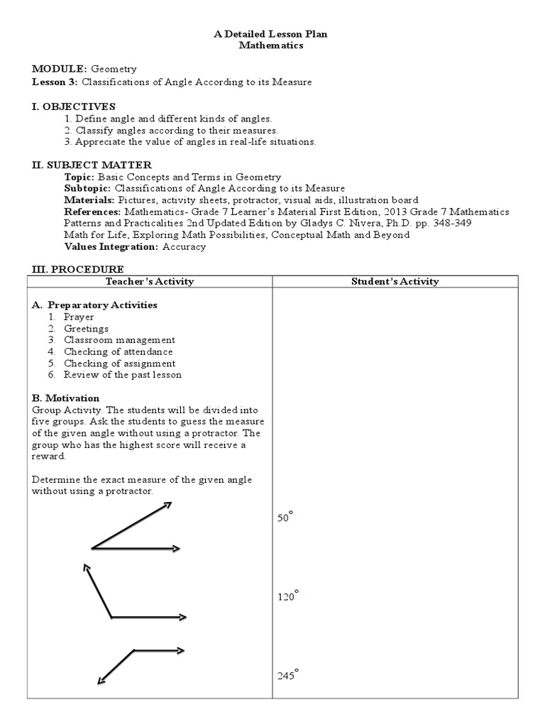 Angles LP | PDF | Angle | Pedagogy