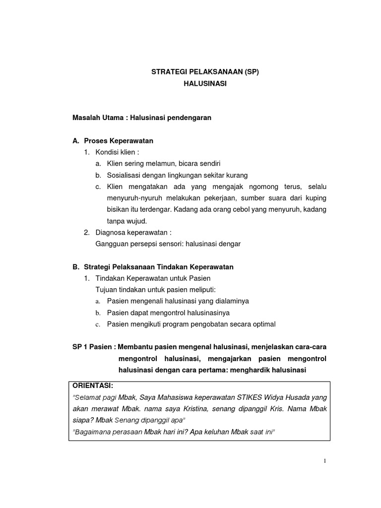 SP Halusinasi | PDF