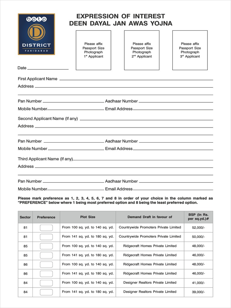 Eoi Form | PDF | Interest | Government