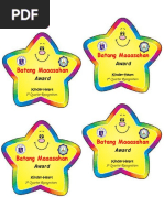 List of Awards For Kinder Ribbons | PDF