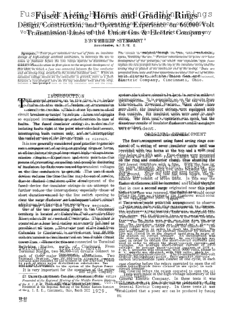 Fused Arcing Horns and Grading Rings: by Philip | PDF | Fuse ...