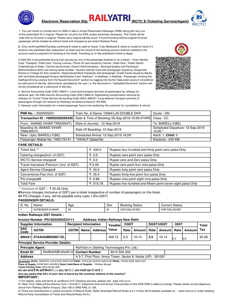Invoice 4 33062890 4689820 PDF | PDF | Identity Document | Ticket ...