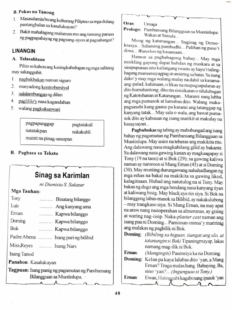 Sinag Sa Karimlan | PDF
