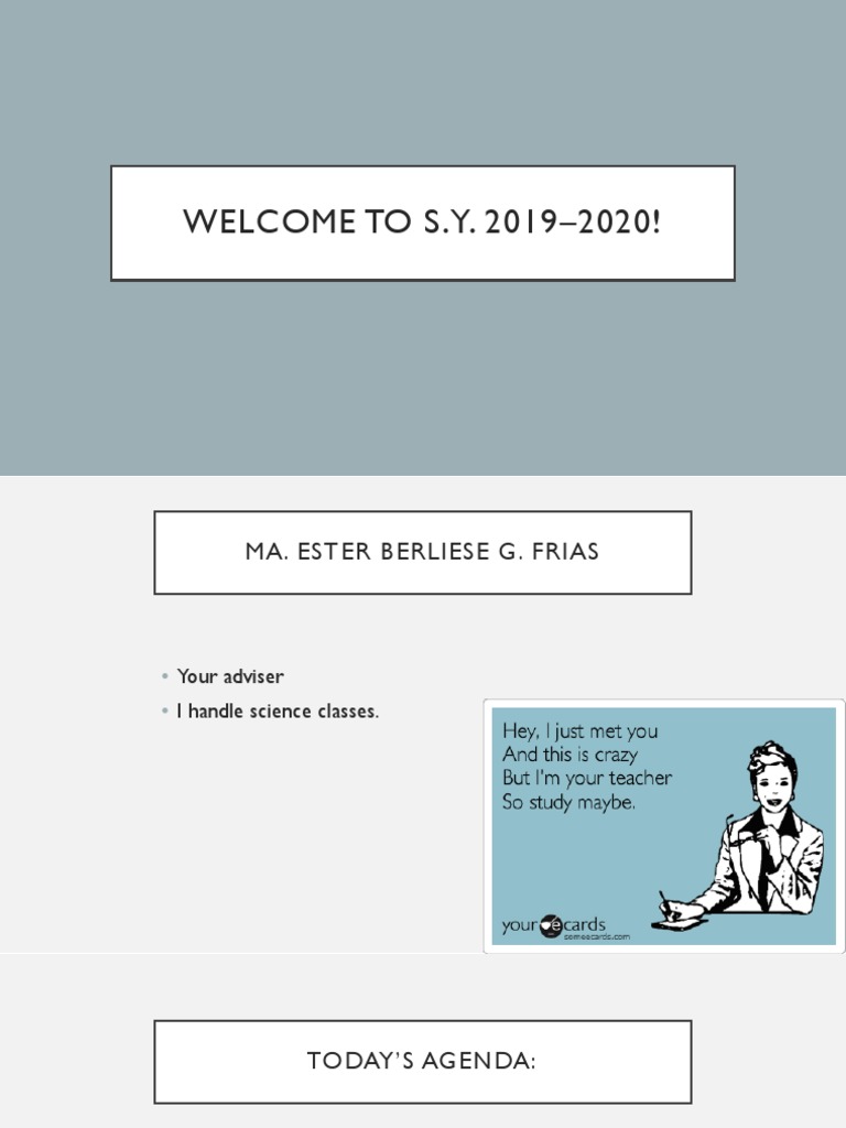 First Day Orientation | PDF