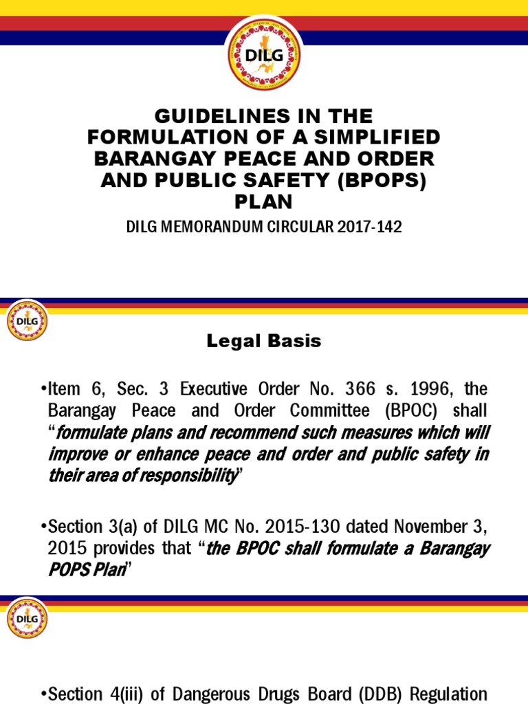 Guidelines in The Formulation of A Simplified Barangay POPS PLAN | PDF ...