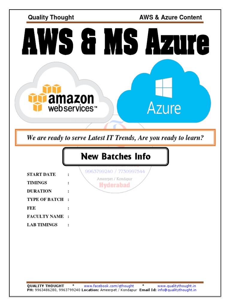 AWS & Azure Training Guide | PDF | Microsoft Azure | Cloud Computing