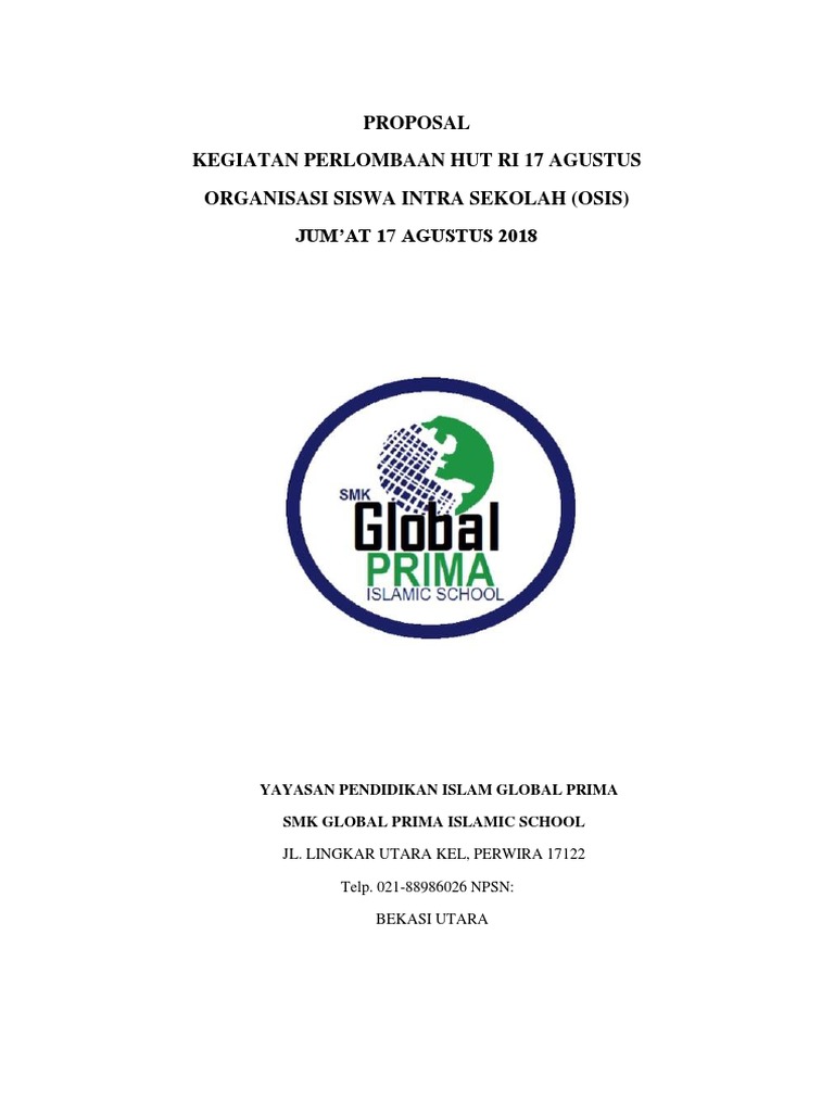 PROPOSAL 17an (Kurang Anggrannya) | PDF