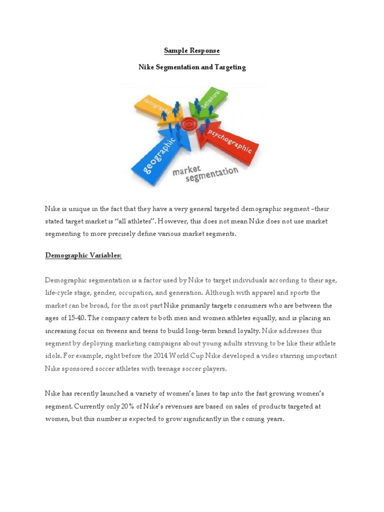 Nike's Market Segmentation Strategy | PDF | Market Segmentation | Nike