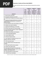 DASS-42 Questionnaire | PDF | Anxiety | Emotions