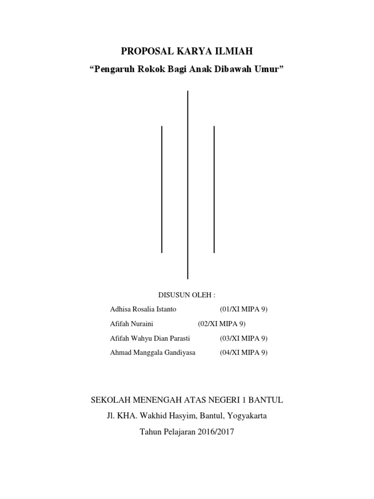 Proposal Karya Ilmiah | PDF