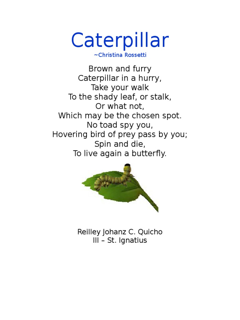 Caterpillar poem by Christina Rossetti | PDF