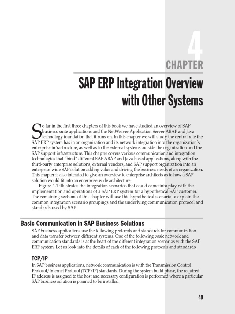 SAP ERP Integration Overview With Other Systems: Basic Communication in ...