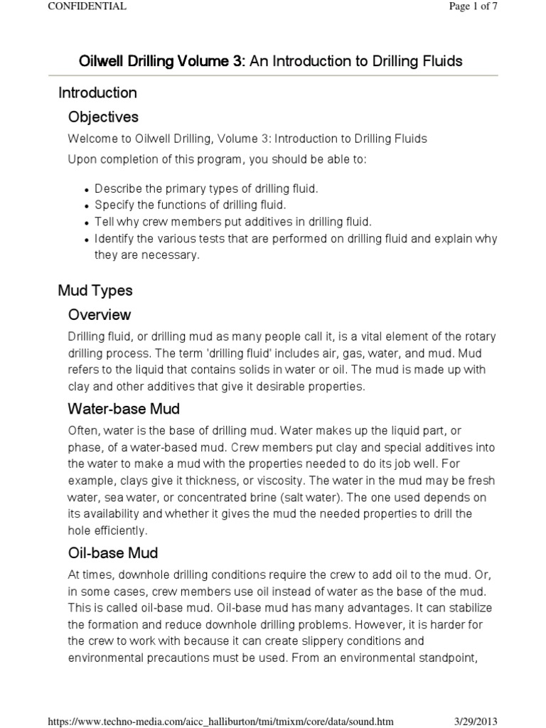 An Introduction To Drilling Fluids | PDF | Oil Well | Drilling Rig