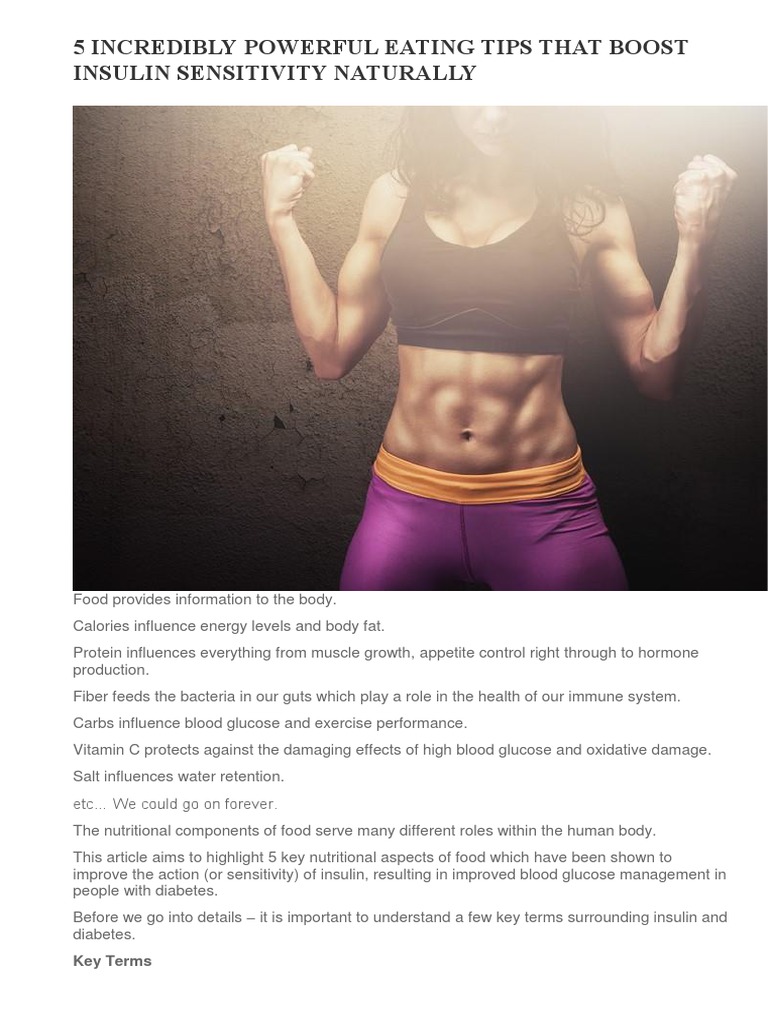 5 Incredibly Powerful Eating Tips That Boost Insulin Sensitivity ...