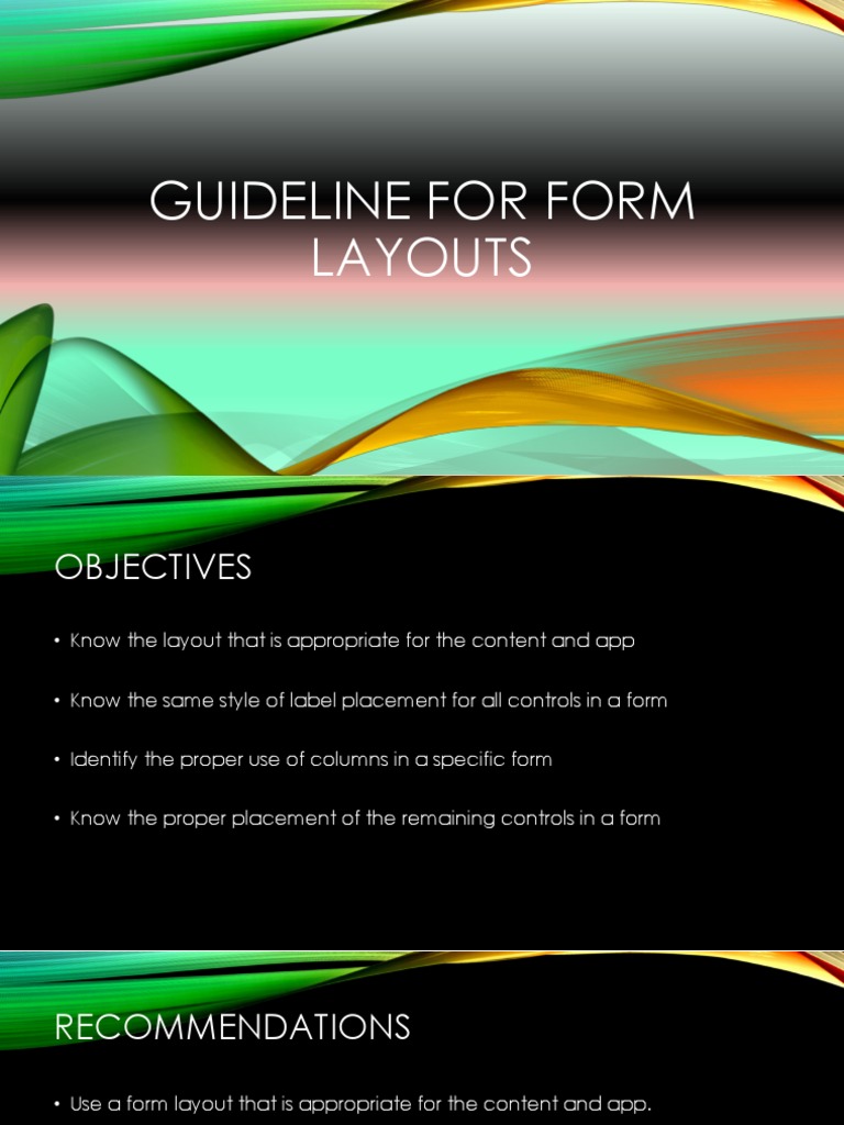 Guideline For Form Layout | PDF | Typefaces | Writing