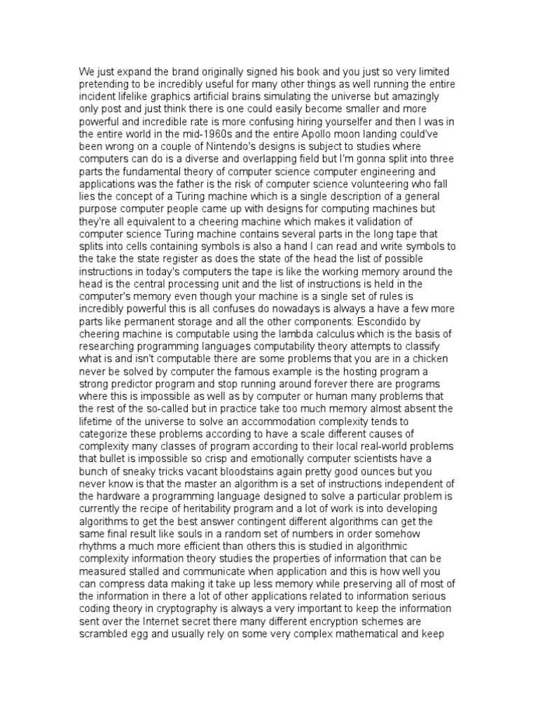 Map of Computer Science - YouTube | PDF | Computer Science | Central ...