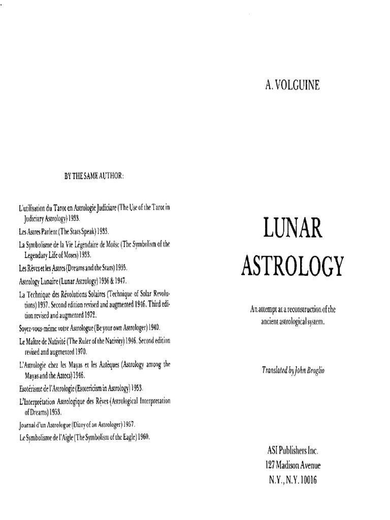 Lunar Astrology PDF | PDF