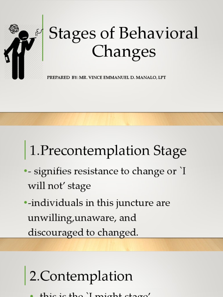 Stages of Behavioral Changes | PDF | Career & Growth | Self-Improvement
