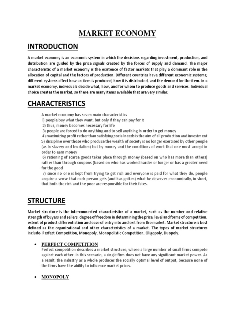 Understanding Market Economies: An In-Depth Exploration of ...