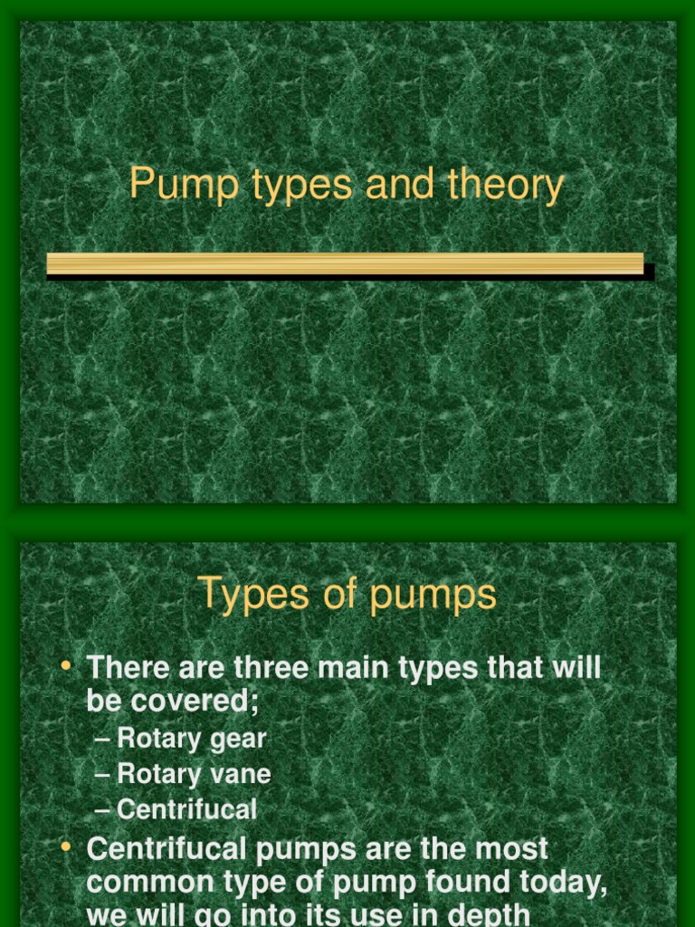 Pump Theory | PDF | Pump | Turbomachinery