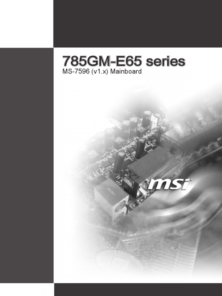 MS-7596 (v1.x) Mainboard | PDF | Hdmi | Advanced Micro Devices